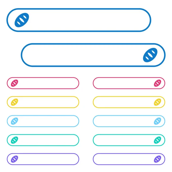 Blank Paper Scroll Icons Rounded Color Ghost Buttons Left Right Stock