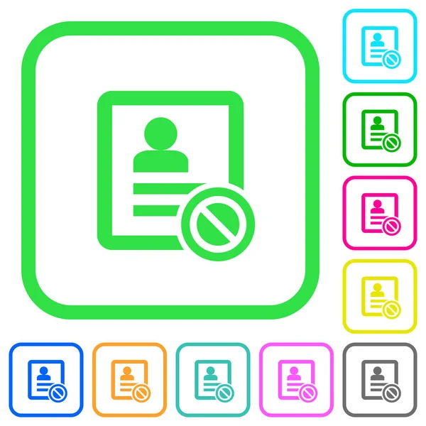 Document Error Vivid Colored Flat Icons Curved Borders White Background ...