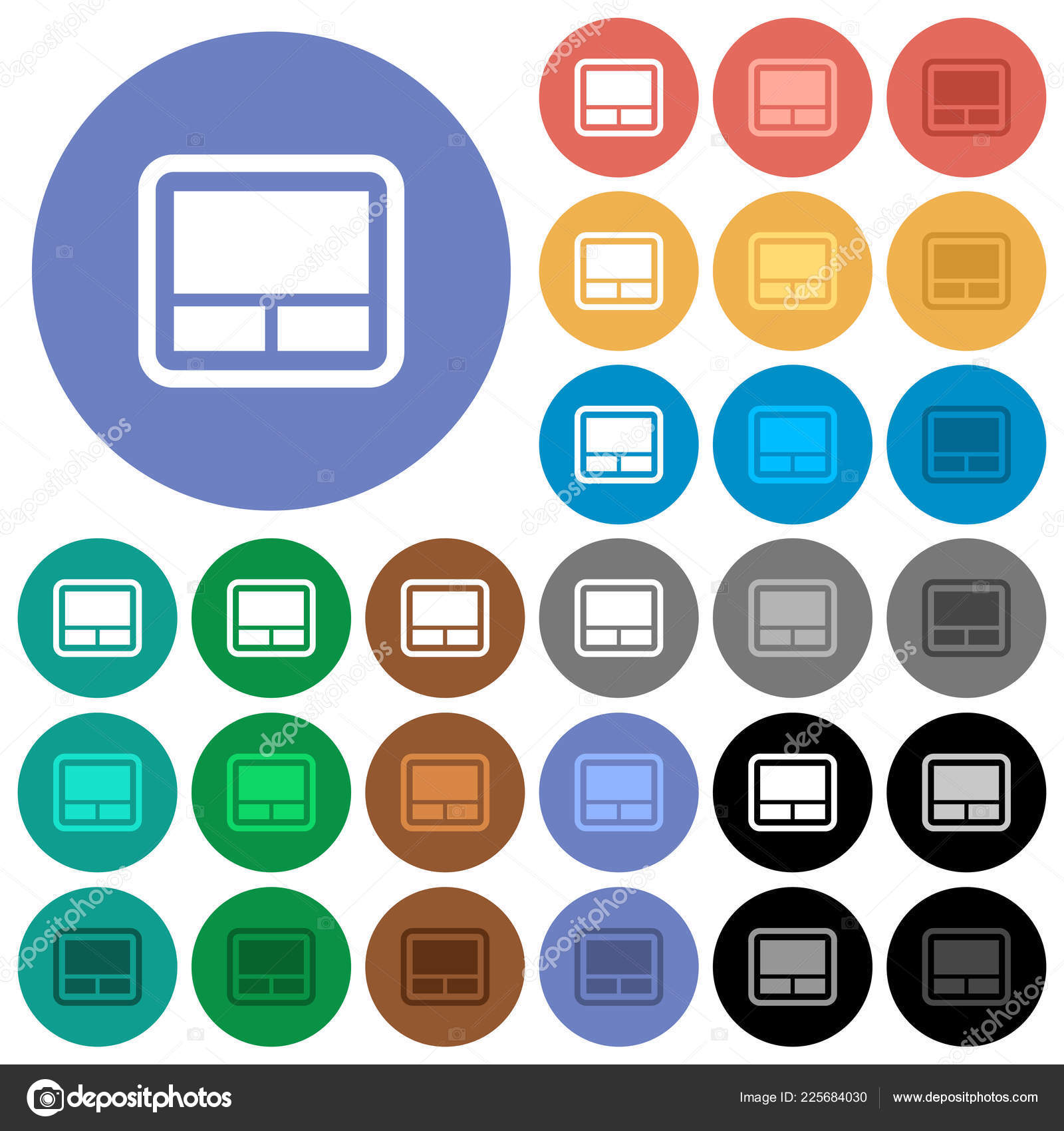 Laptop Touchpad Multi Colored Flat Icons Backgrounds Included White ...