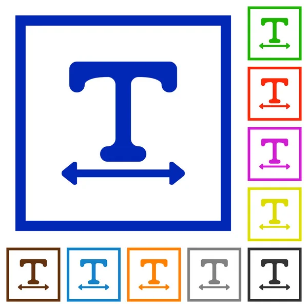 Adjust Font Width Flat White Icons Color Backgrounds Stock Vector by ...