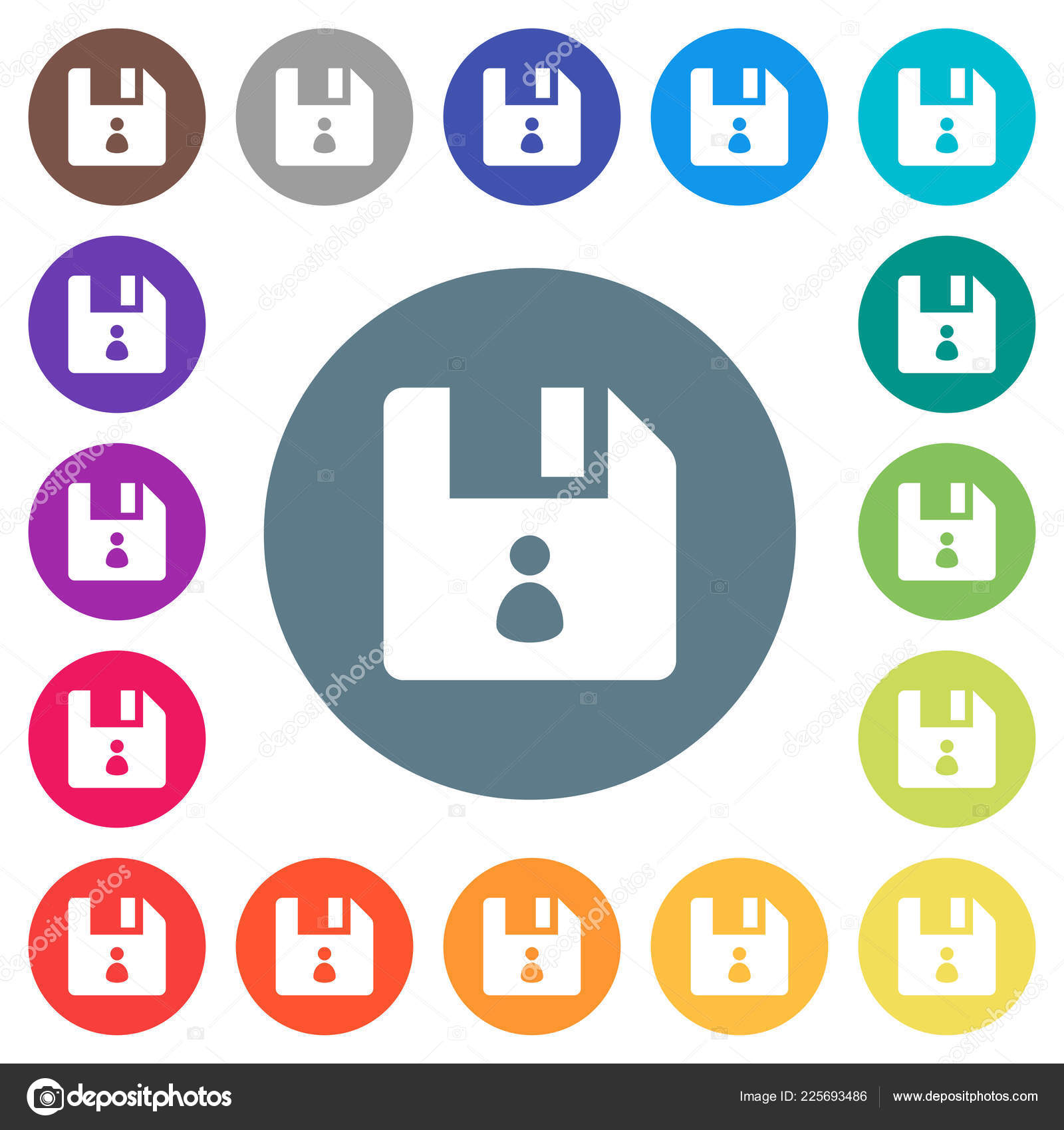 File Owner Flat White Icons Color Backgrounds Background Color ...