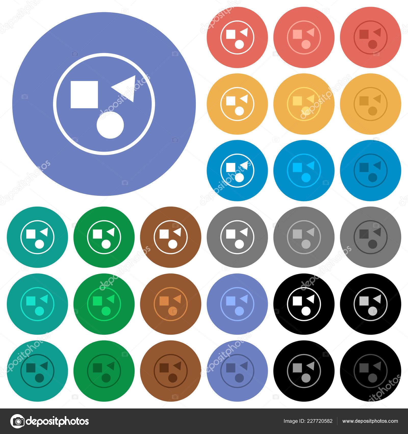 Grouping Elements Multi Colored Flat Icons Backgrounds Included White ...