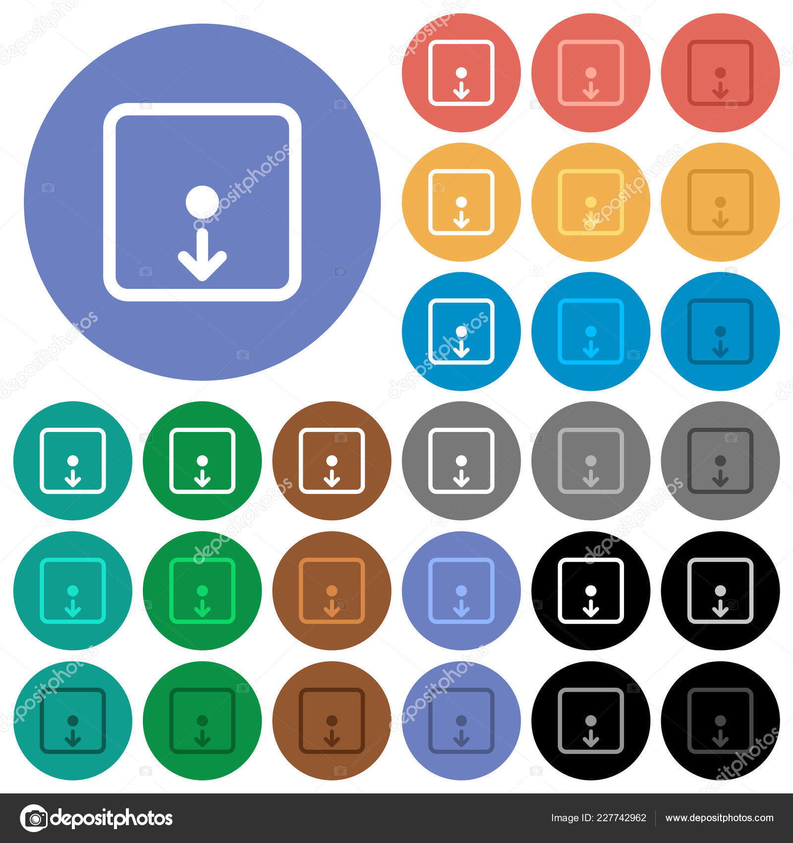 Move Object Multi Colored Flat Icons Backgrounds Included White Light ...