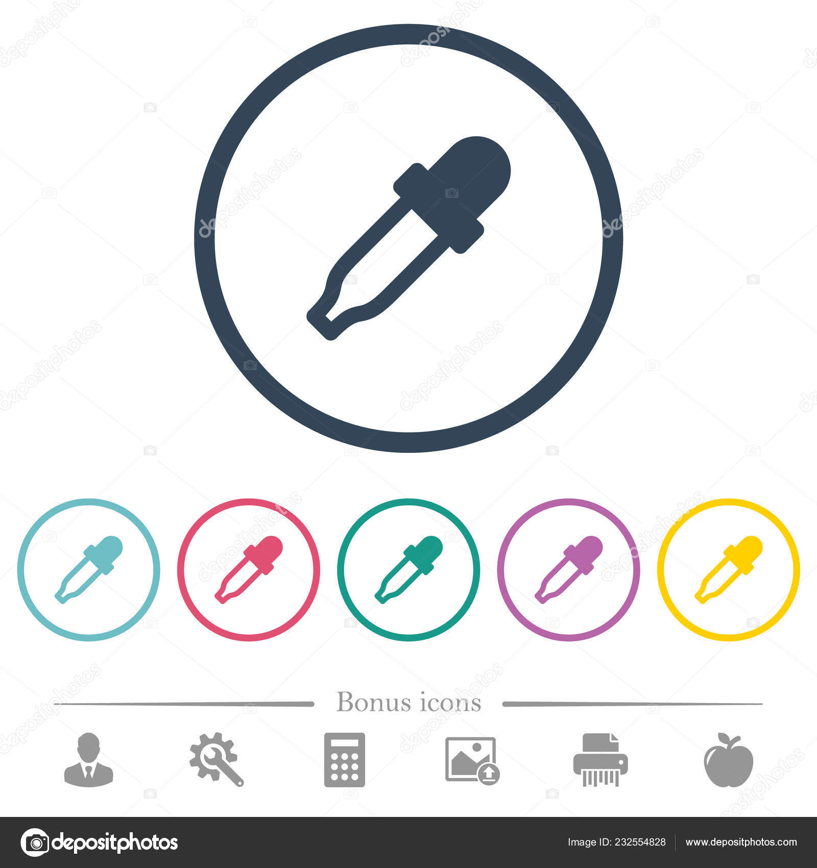 Color Picker Flat Color Icons Outlines Bonus Icons Included Stock ...