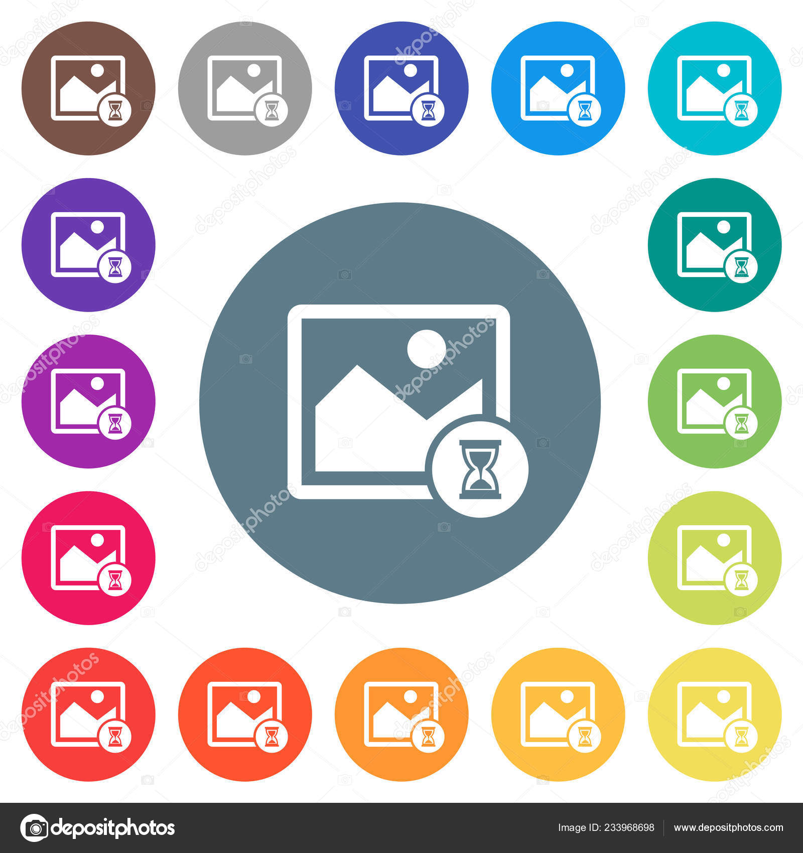 Image Processing Flat White Icons Color Backgrounds Background Color ...