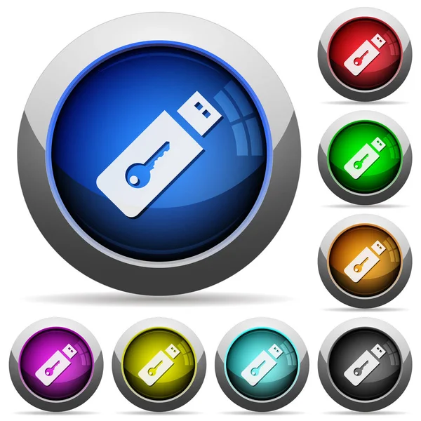 Numeric Keypad Icons Glossy Buttons Steel Frames Stock Vector by ...