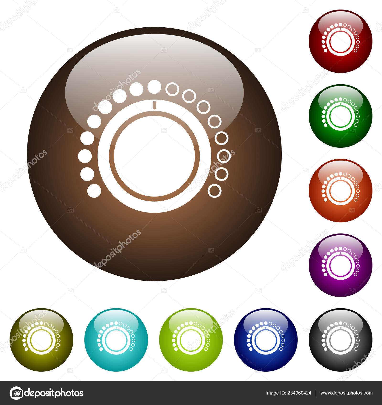 Volume Control White Icons Color Glass Buttons Stock Vector Image by ...