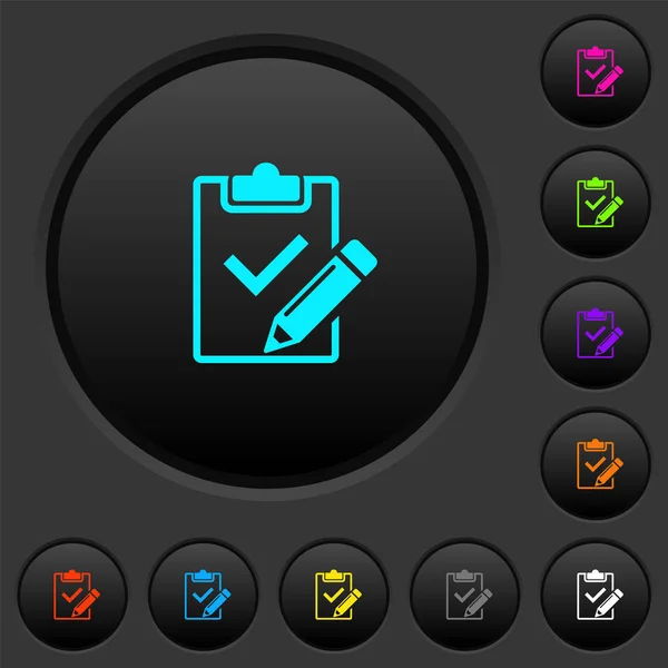 Fill out checklist beveled buttons Stock Vector Image by ©renegadehomie ...