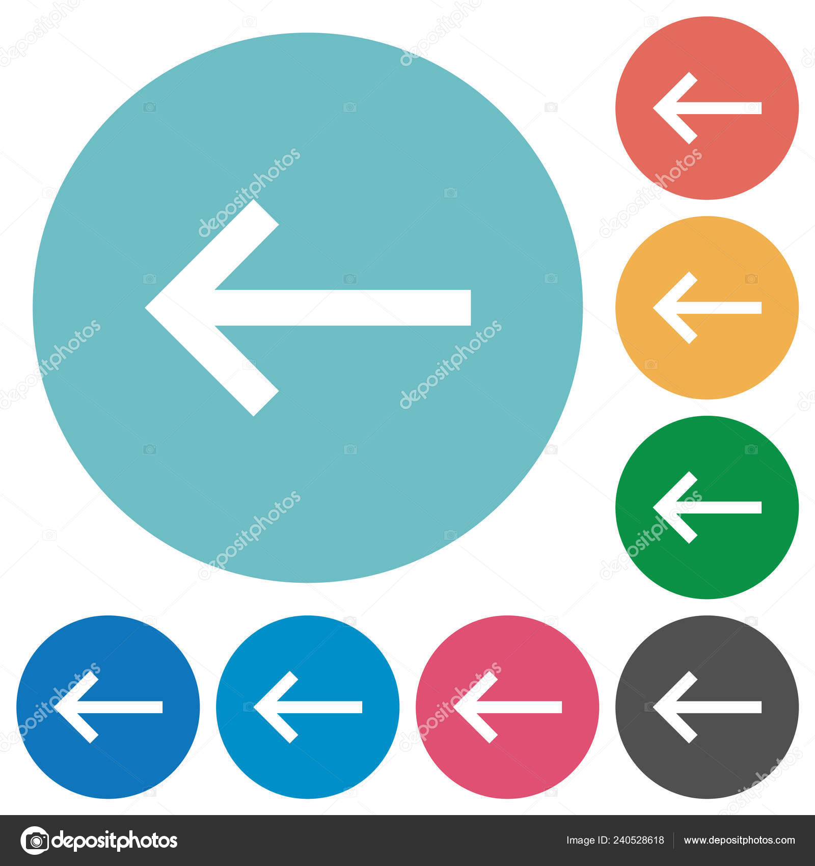 Keyboard Tab Flat White Icons Color Backgrounds Stock Vector Image by ...