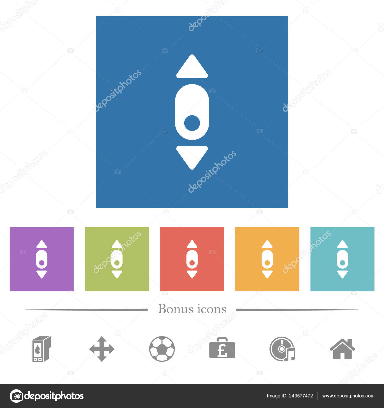 Mouse Scroll Flat White Icons Square Backgrounds Bonus Icons Included ...