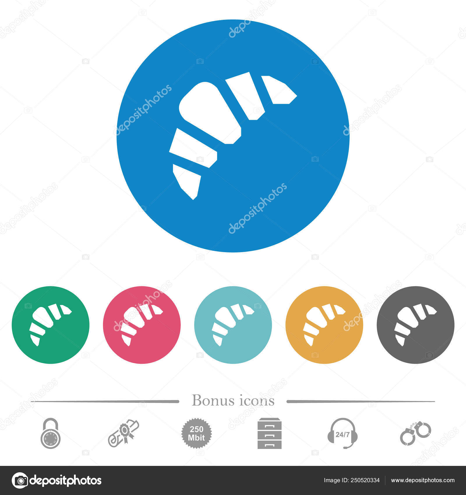 Bakery flat round icons Stock Vector by ©renegadehomie 250520334