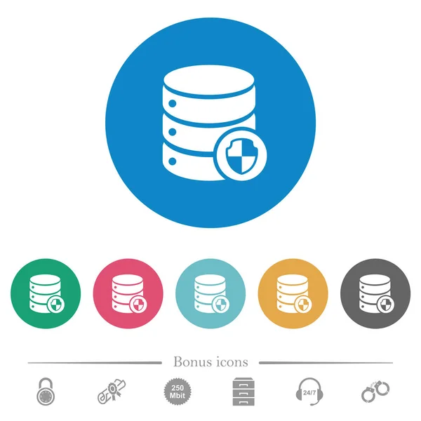 Syncronize data with database flat round icons Stock Vector by ©renegadehomie 340016598