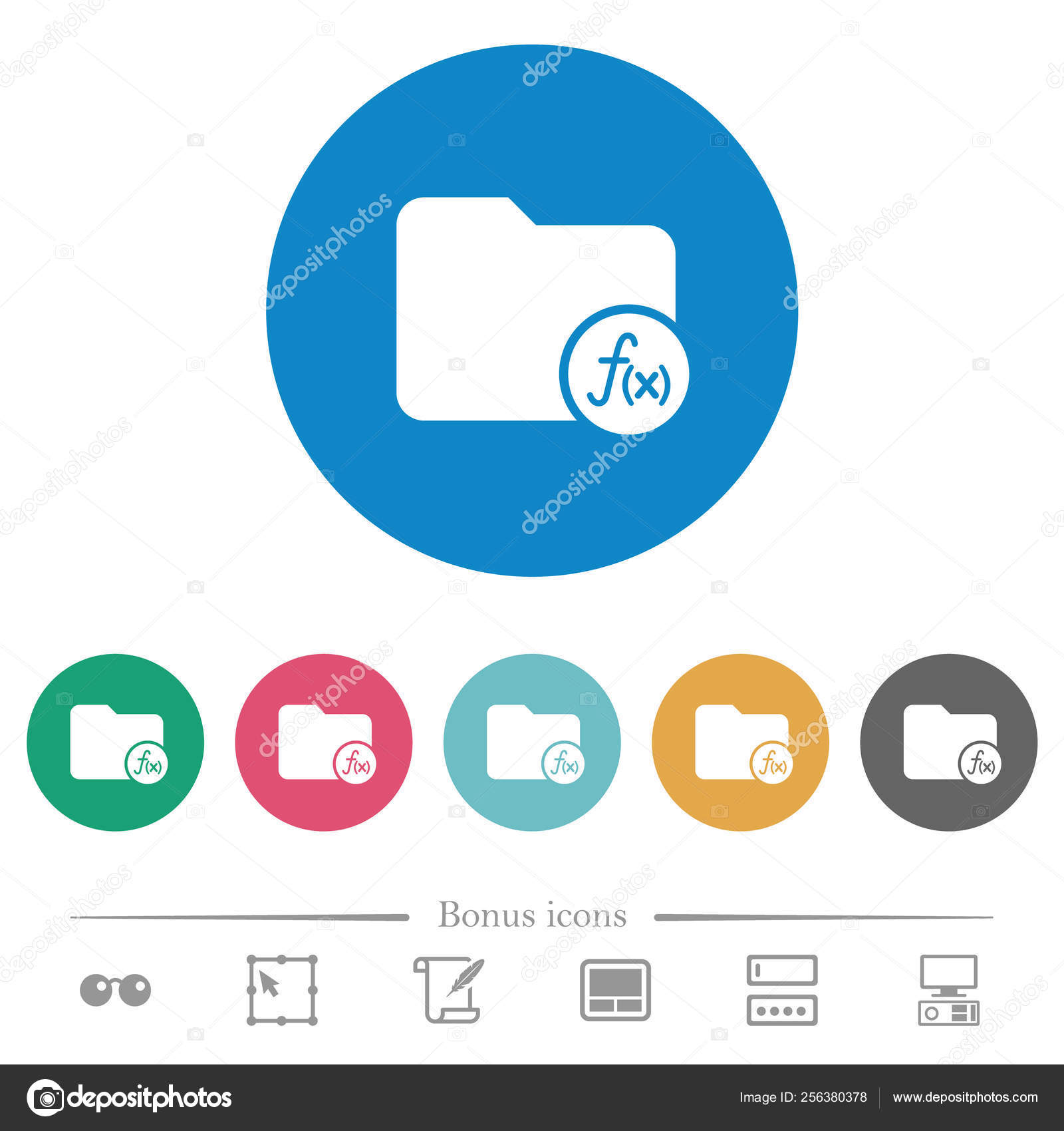 Directory functions flat round icons Stock Vector Image by ...