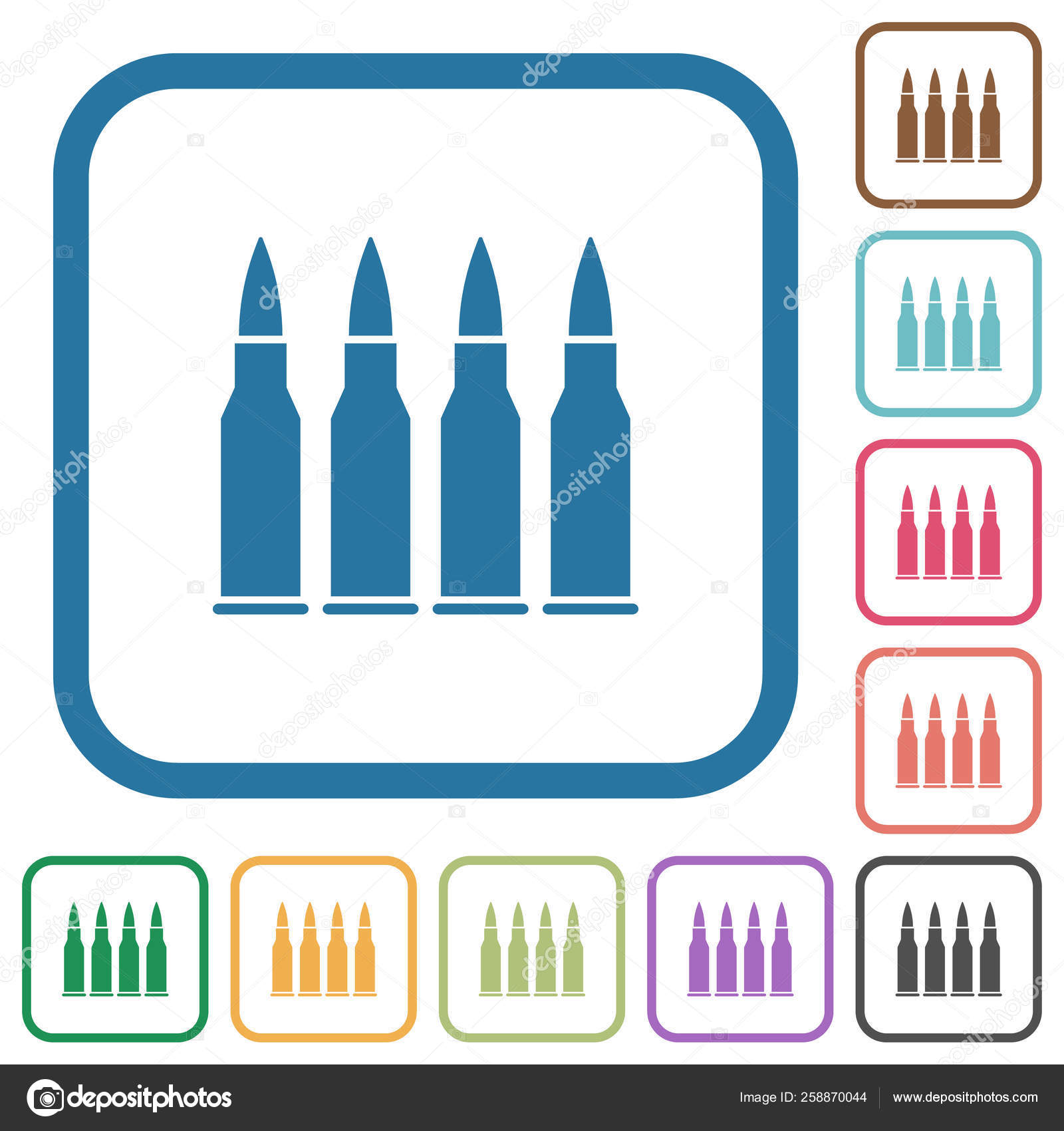 Four bullets simple icons Stock Vector by ©renegadehomie 258870044