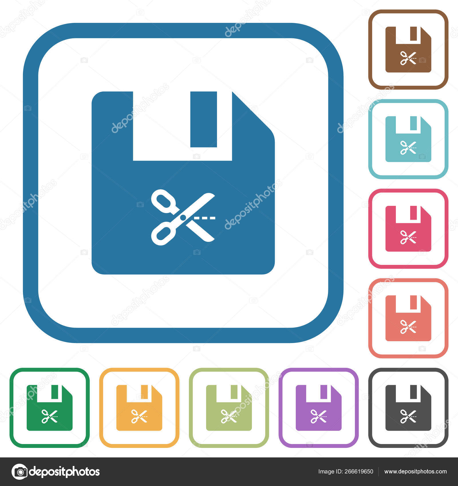 Cut file simple icons Stock Vector Image by ©renegadehomie #266619650