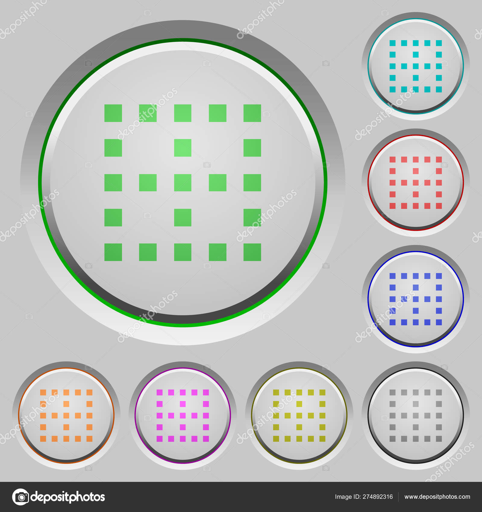 No borders push buttons Stock Vector by ©renegadehomie 274892316