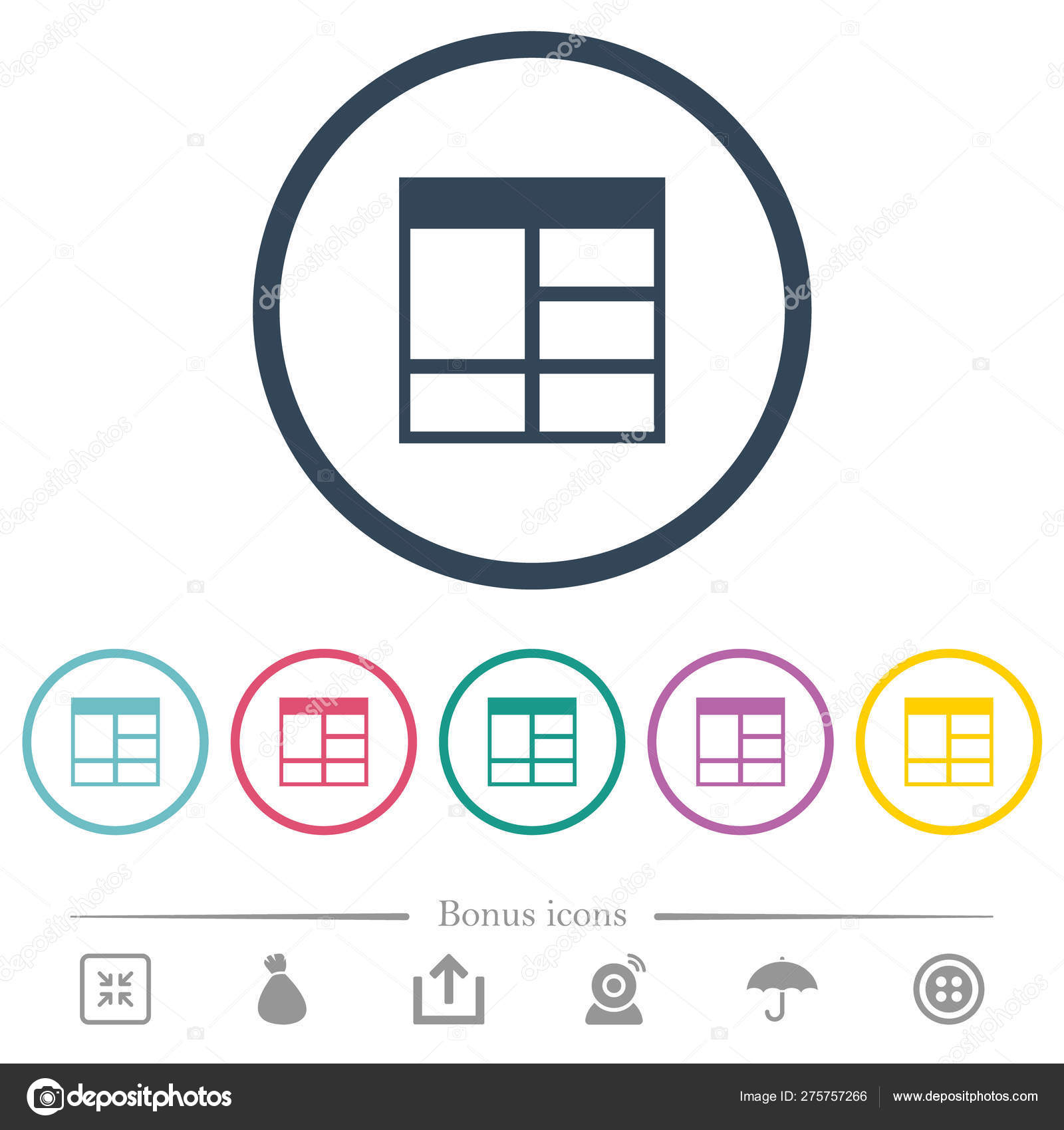 Spreadsheet vertically merge table cells flat color icons in round ... Spreadsheet vertically merge table cells flat color icons in round ...