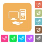 Shared Computer Flat White Icons Color Backgrounds Background Color ...