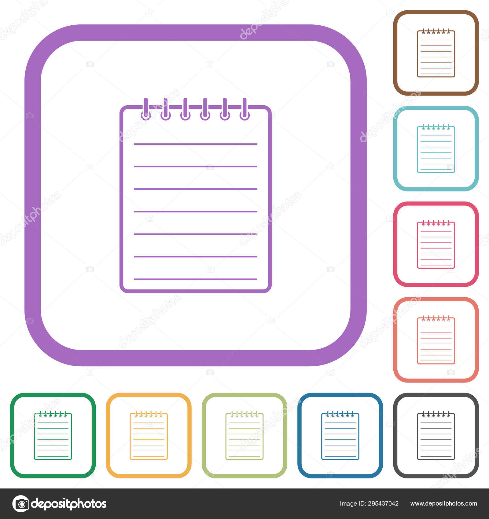 Notepad simple icons Stock Vector by ©renegadehomie 295437042