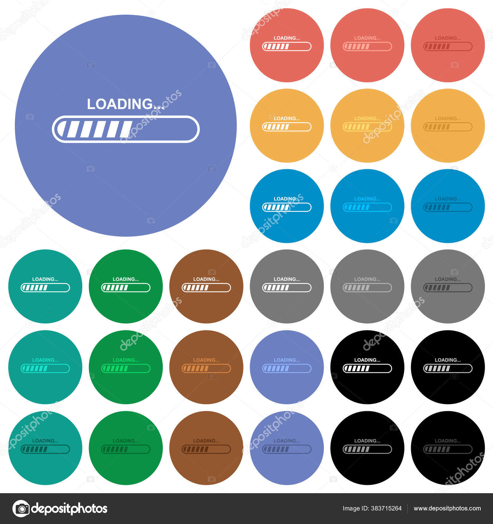 Loading Multi Colored Flat Icons Backgrounds Included White Light Dark ...