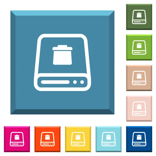 Strong Box Key Code White Icons Edged Square Buttons Various Stock ...