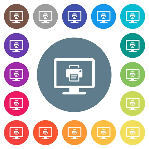 Shared Computer Flat White Icons Color Backgrounds Background Color ...