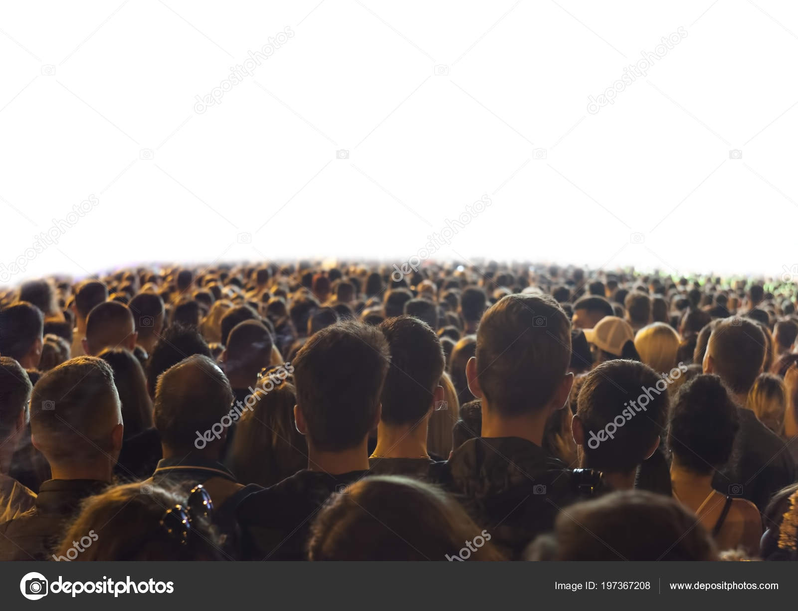 Isolated Person In A Crowd