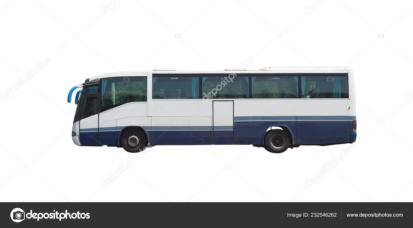 Big Modern Bus City Transportation Isolated White — Stock Photo ...