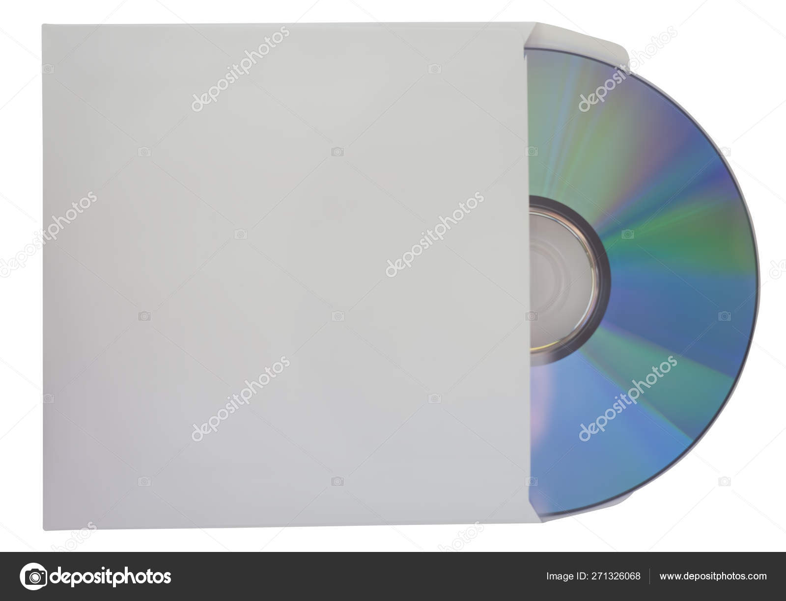 Empty Blank Disk Isolated White Background — Stock Photo ...