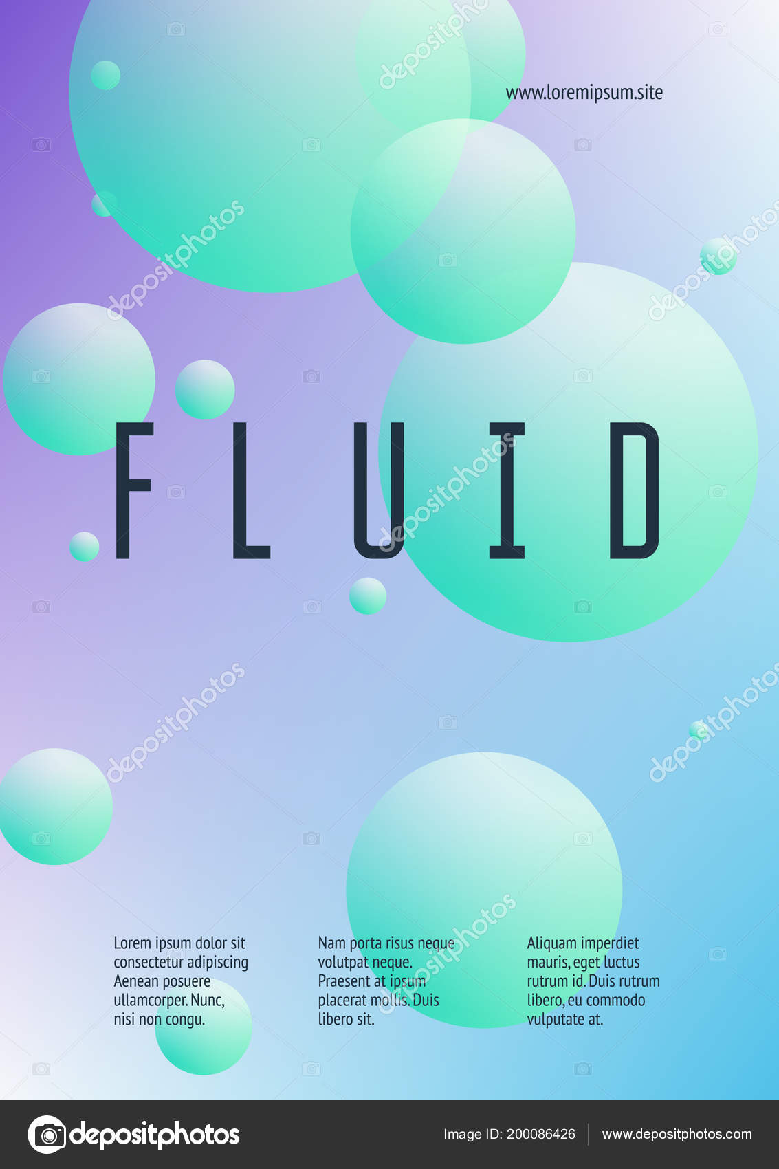 Fluid poster with round shapes. Stock Vector Image by ©olga_hmelevska ...