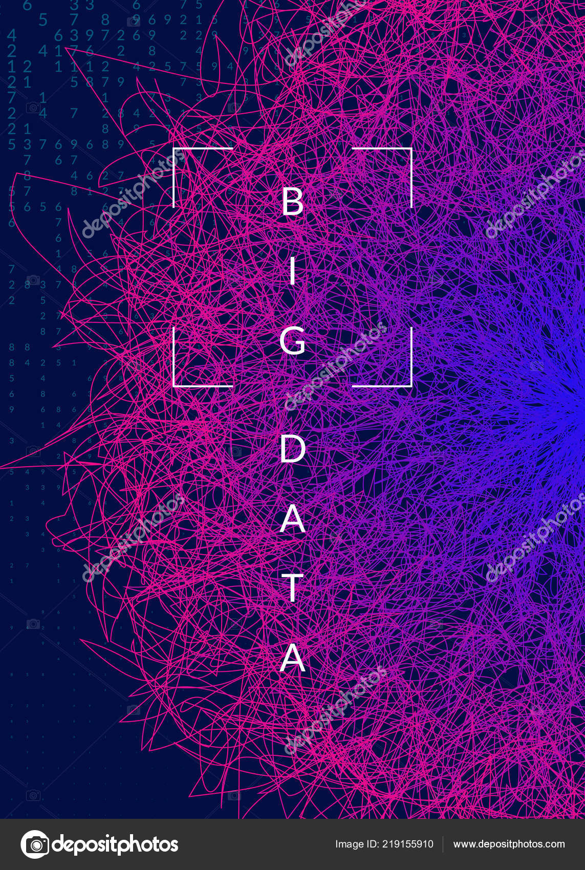 Visualization background. Technology for big data, artificial in Stock ...