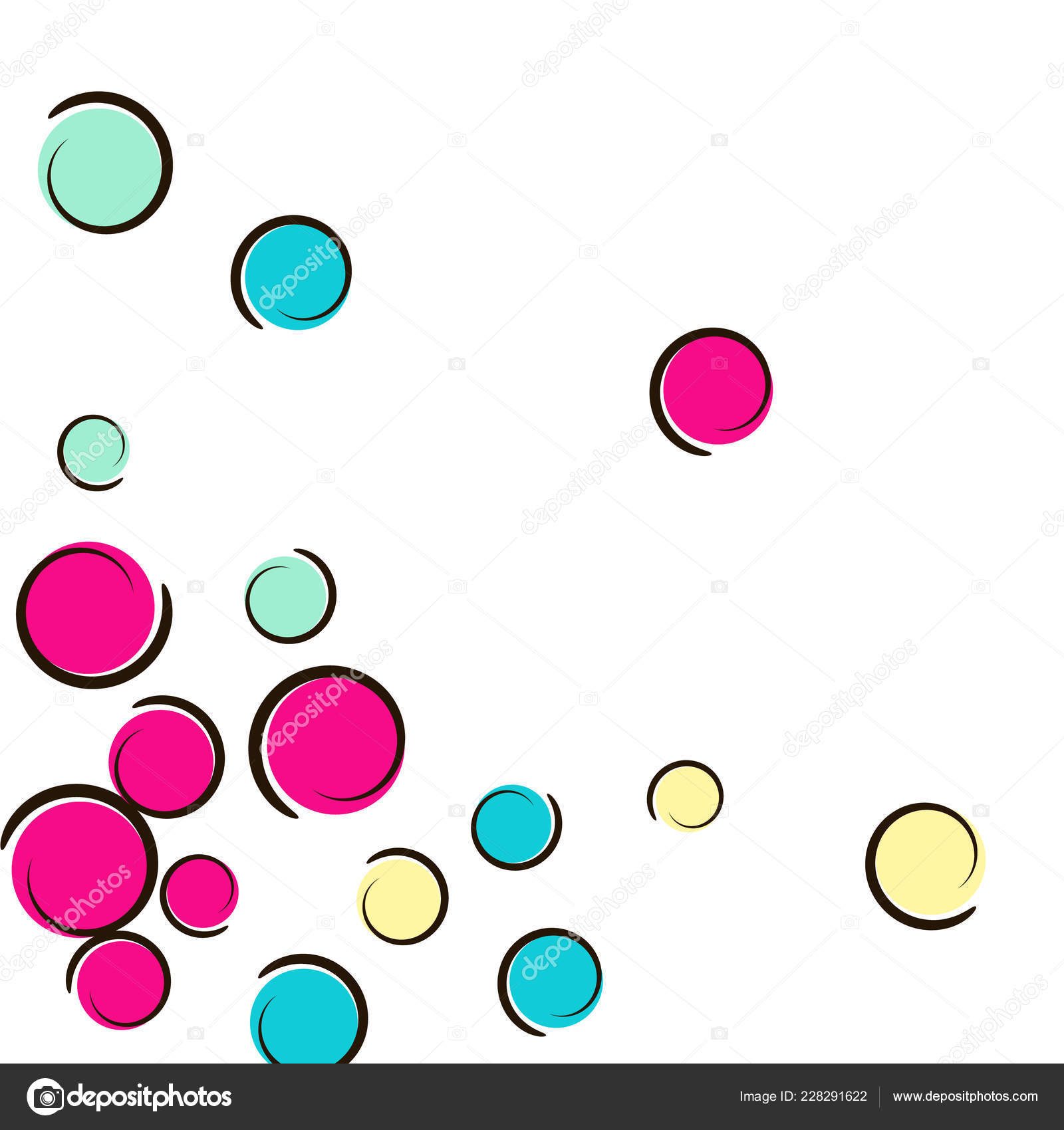 Colorful Polka Dot Border