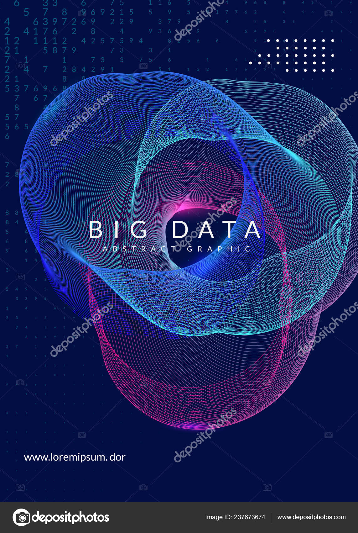 Big data background. Technology for visualization, artificial in Stock Vector by ©olga_hmelevska ...