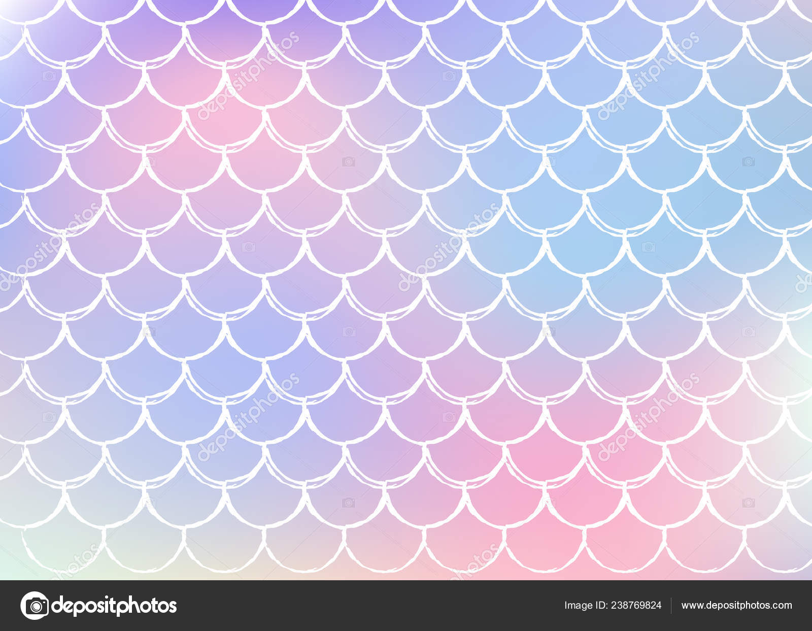 Gradient mermaid background with holographic scales. Stock Vector Image ...