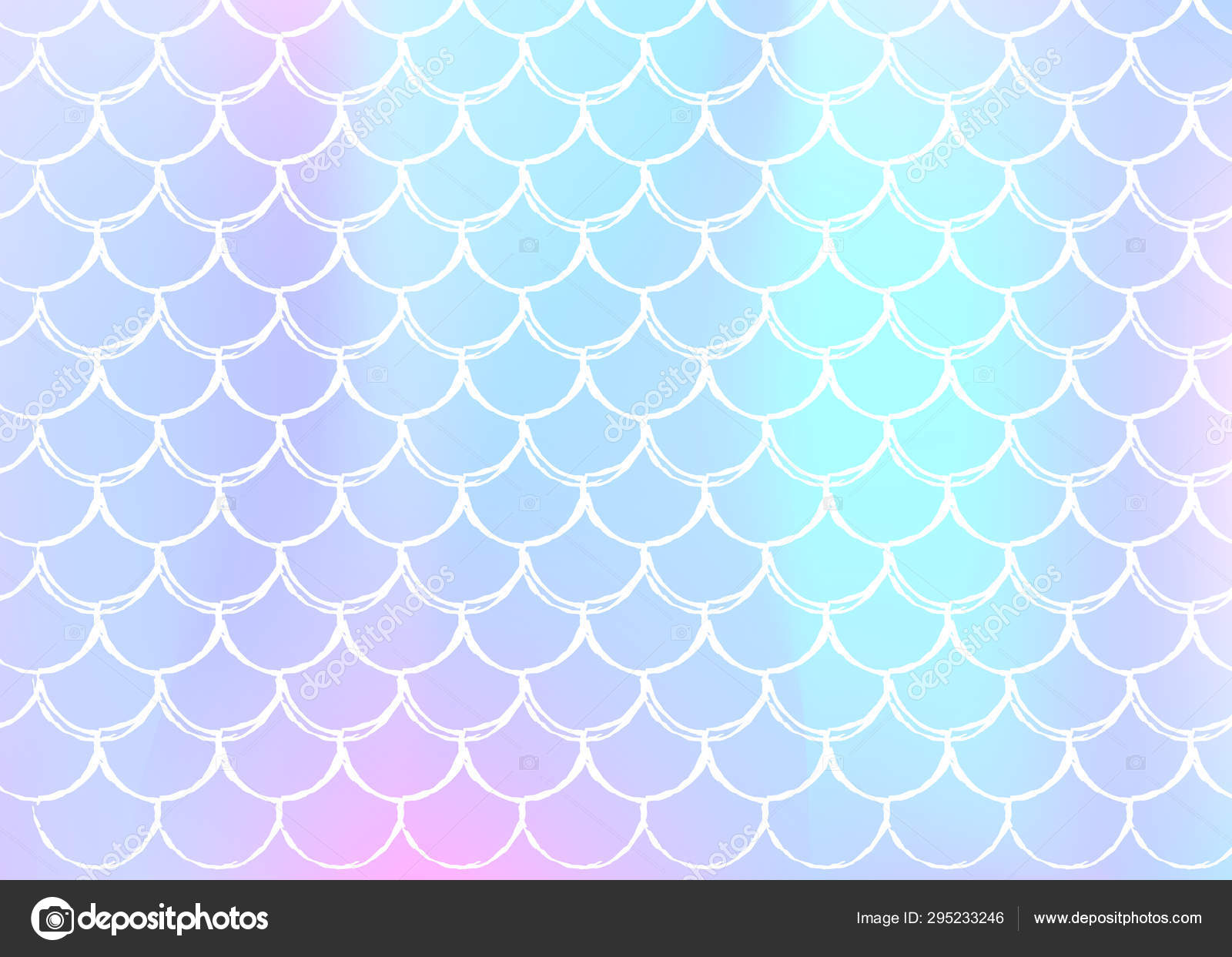 Mermaid scales background with holographic gradient. Stock Vector by ...