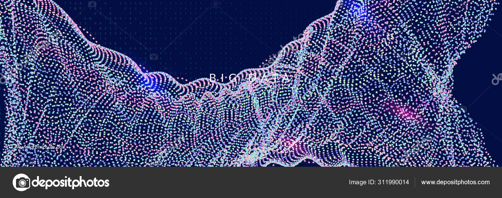 Big data abstract. Digital technology background. Stock Vector by ©olga ...