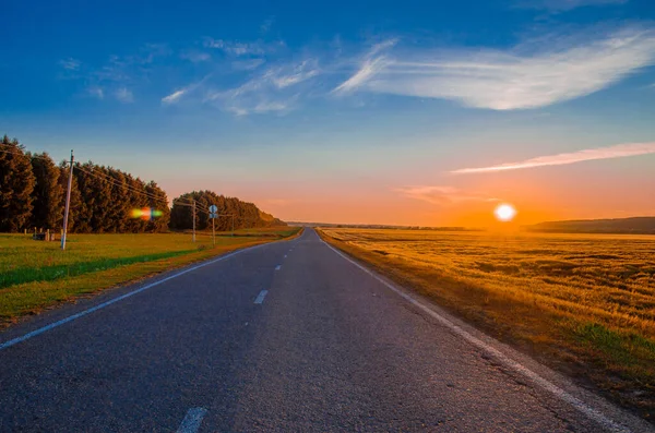 Summer sunset road Stock Photos, Royalty Free Summer sunset road Images ...