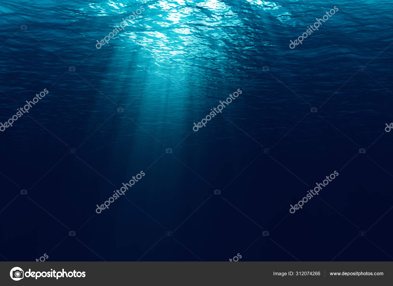 Perfectly seamless of deep blue ocean waves from underwater back Stock ...