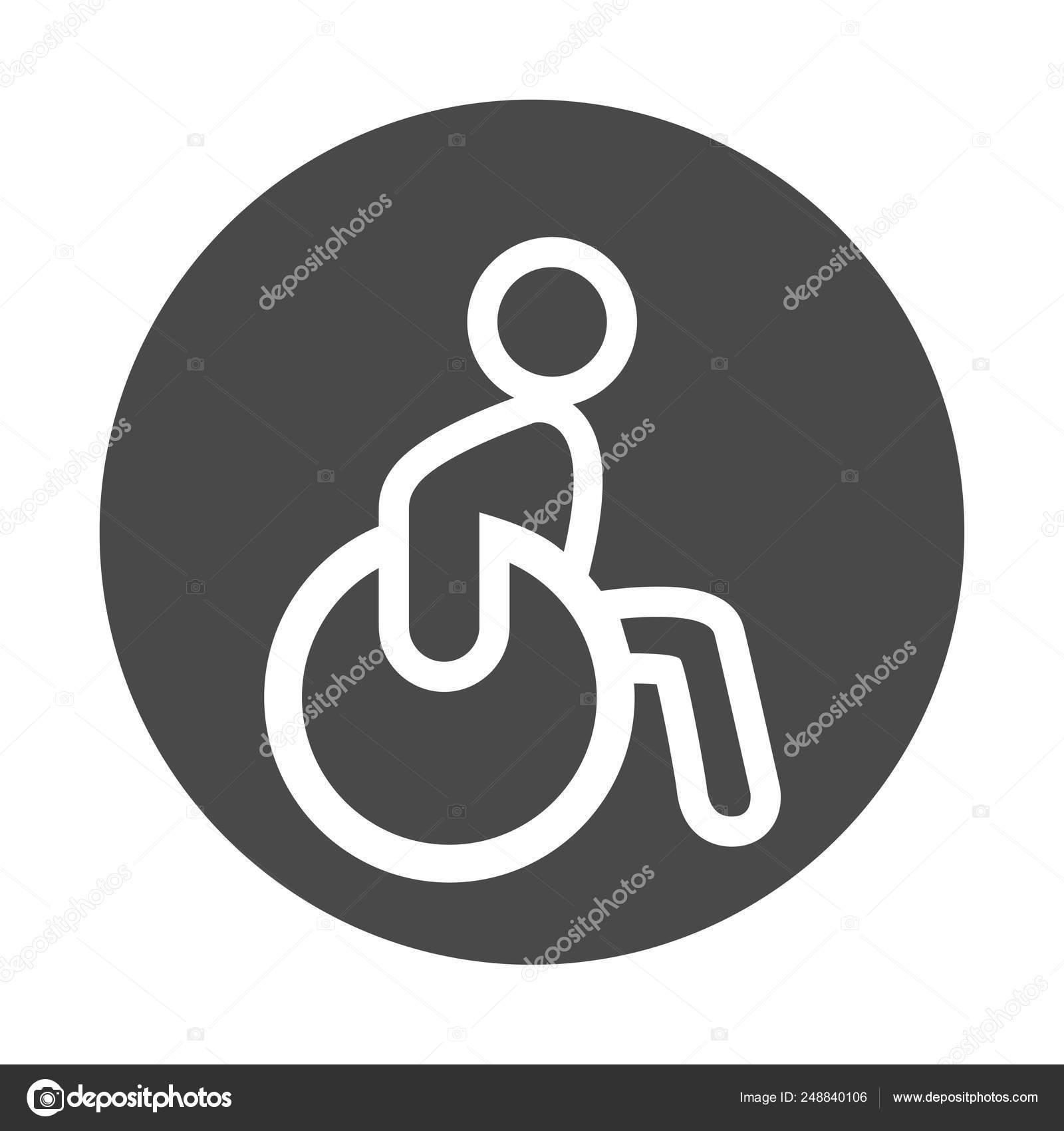 Disability human chair symol Stock Vector Image by ©slasny1988 #248840106