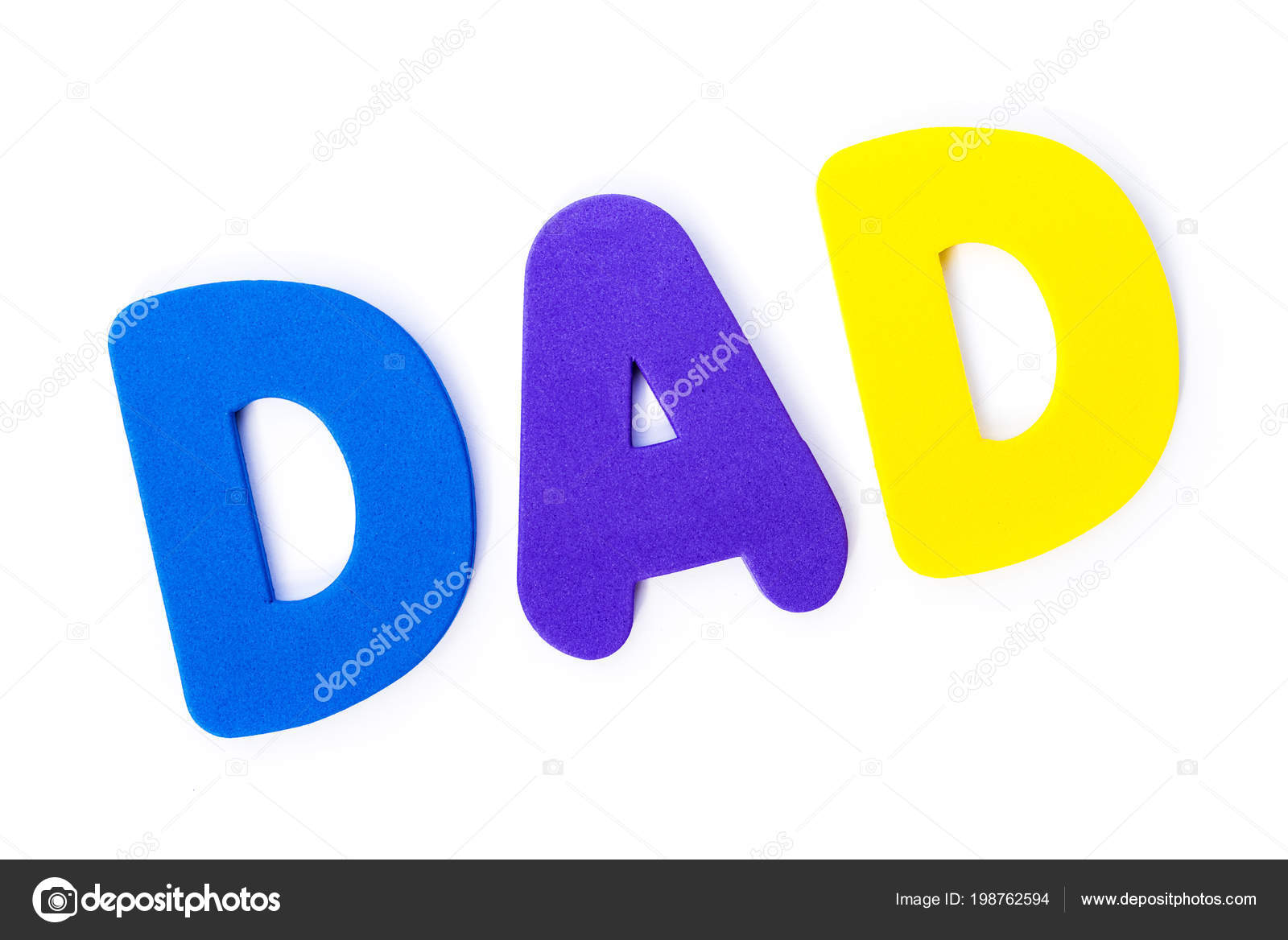 Dad Spelt Out Coloured Letters — Stock Photo © chrisdorney #198762594