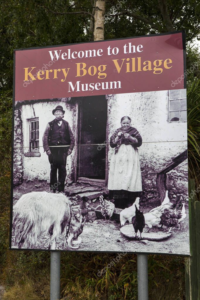 Kerry, República de Irlanda - 17 de agosto de 2018: El letrero en la ...