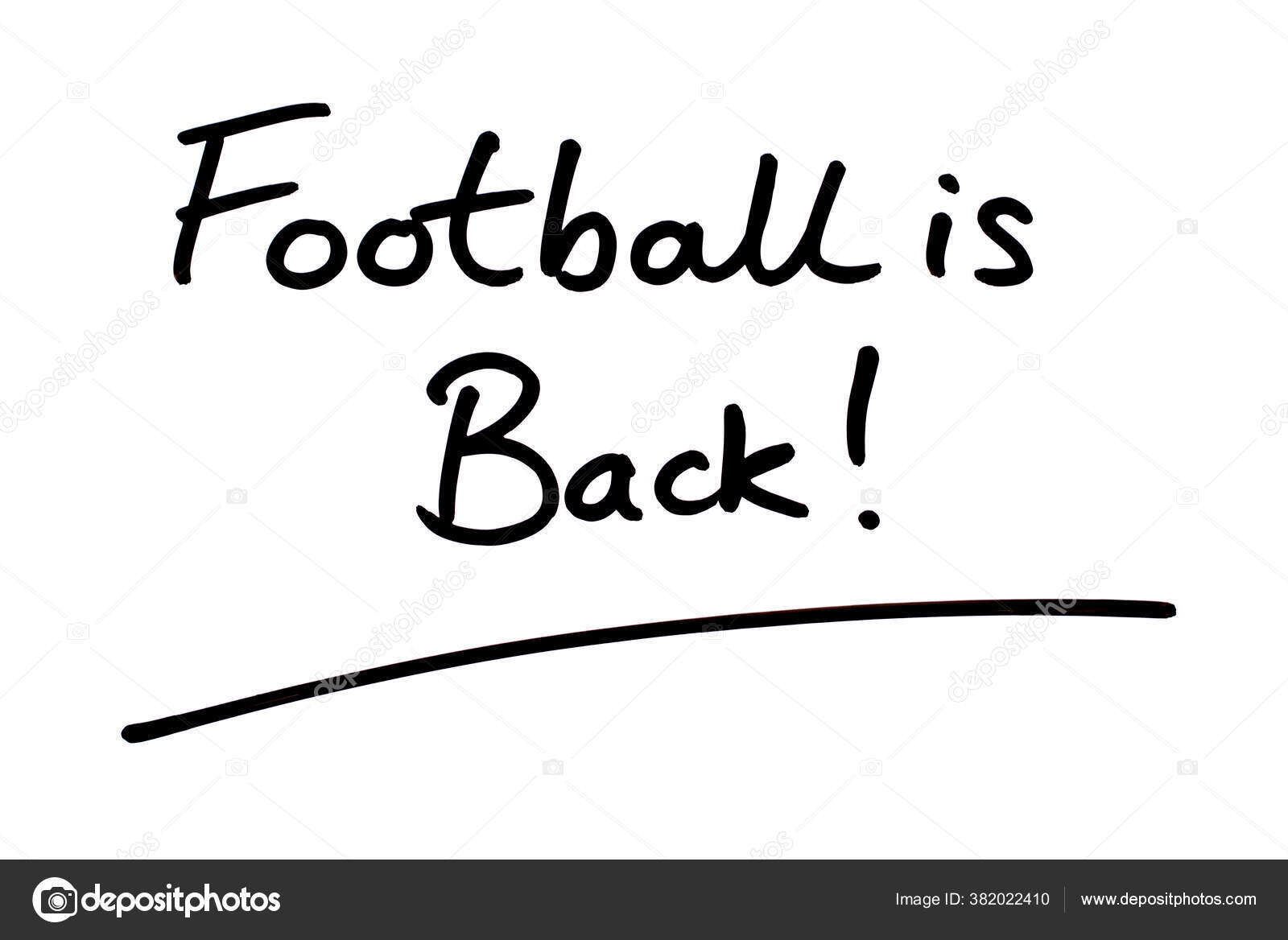 Football Back Handwritten White Background — Stock Photo © chrisdorney ...