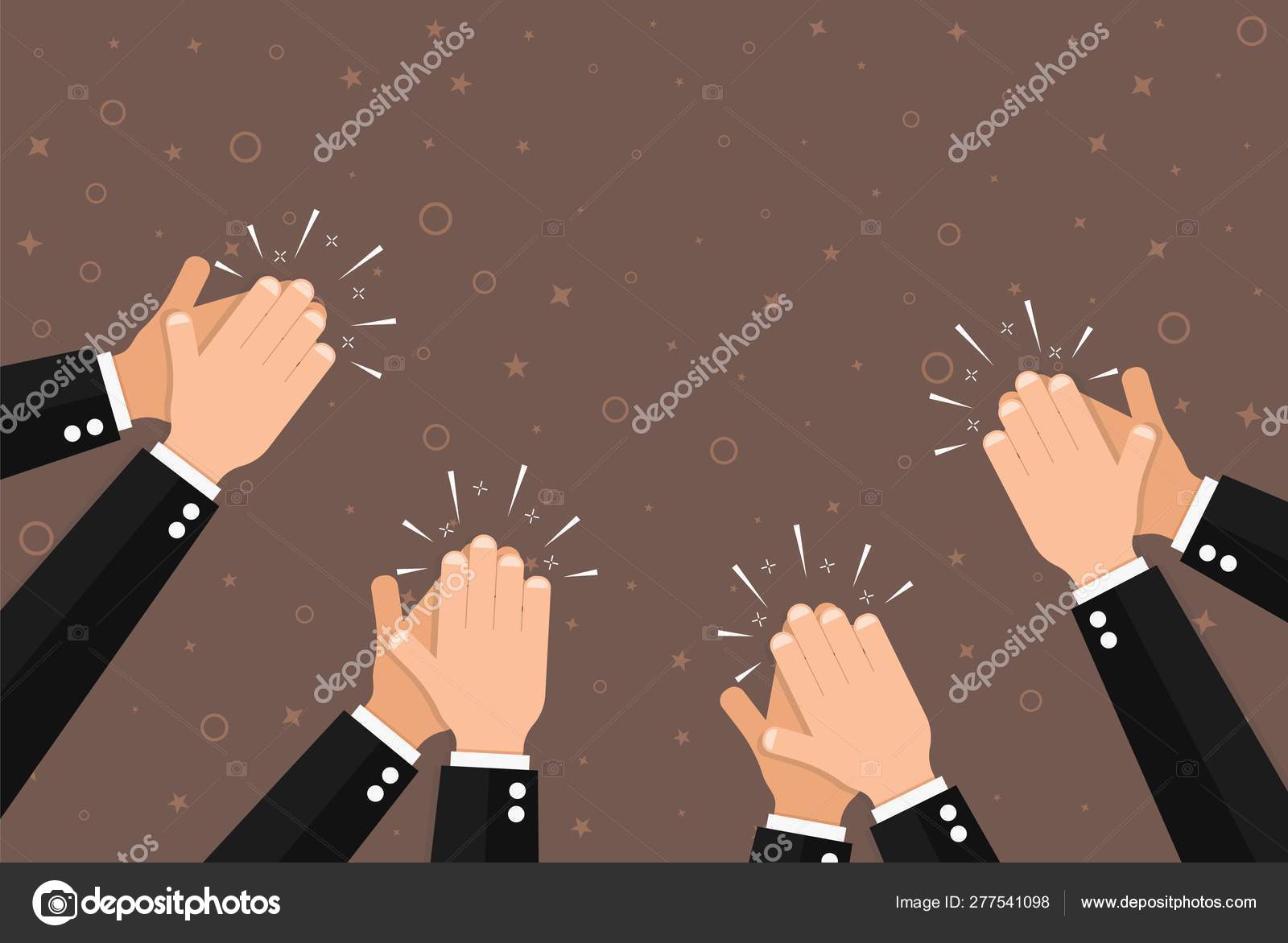Hands clap illustration . Crowd ovation Stock Vector Image by ©DeziDezi #277541098
