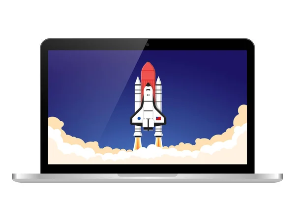 Rocket laptop Stock Photos, Royalty Free Rocket laptop Images | Depositphotos