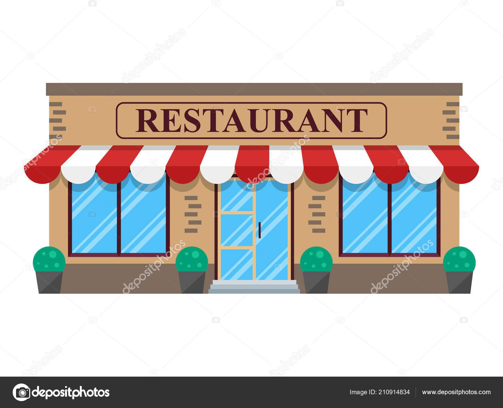 Restaurantgebouw Clipart