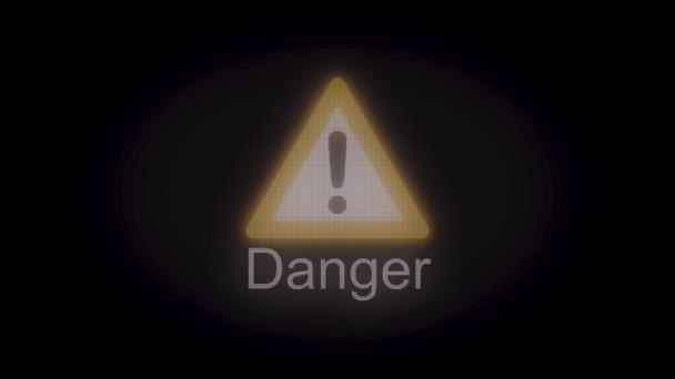 Animation of sign of danger. Danger animation. Life safety. Internet ...