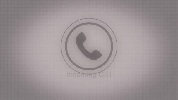 Animation incoming call. Abstract animation of incoming call with black ...