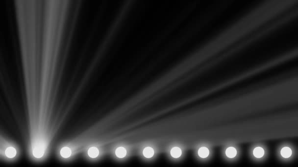 Animation of stage lights frame. Bright shiny stage lights flashing ...