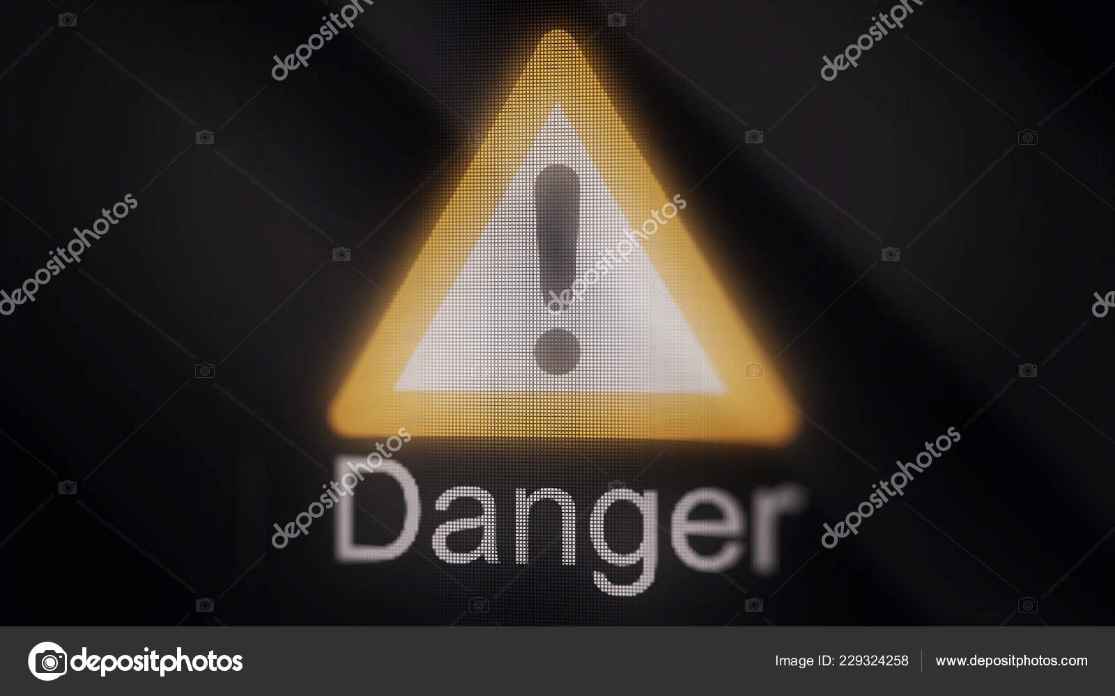 Animation of Danger sign triangle. Warning danger. Danger triangle sign ...