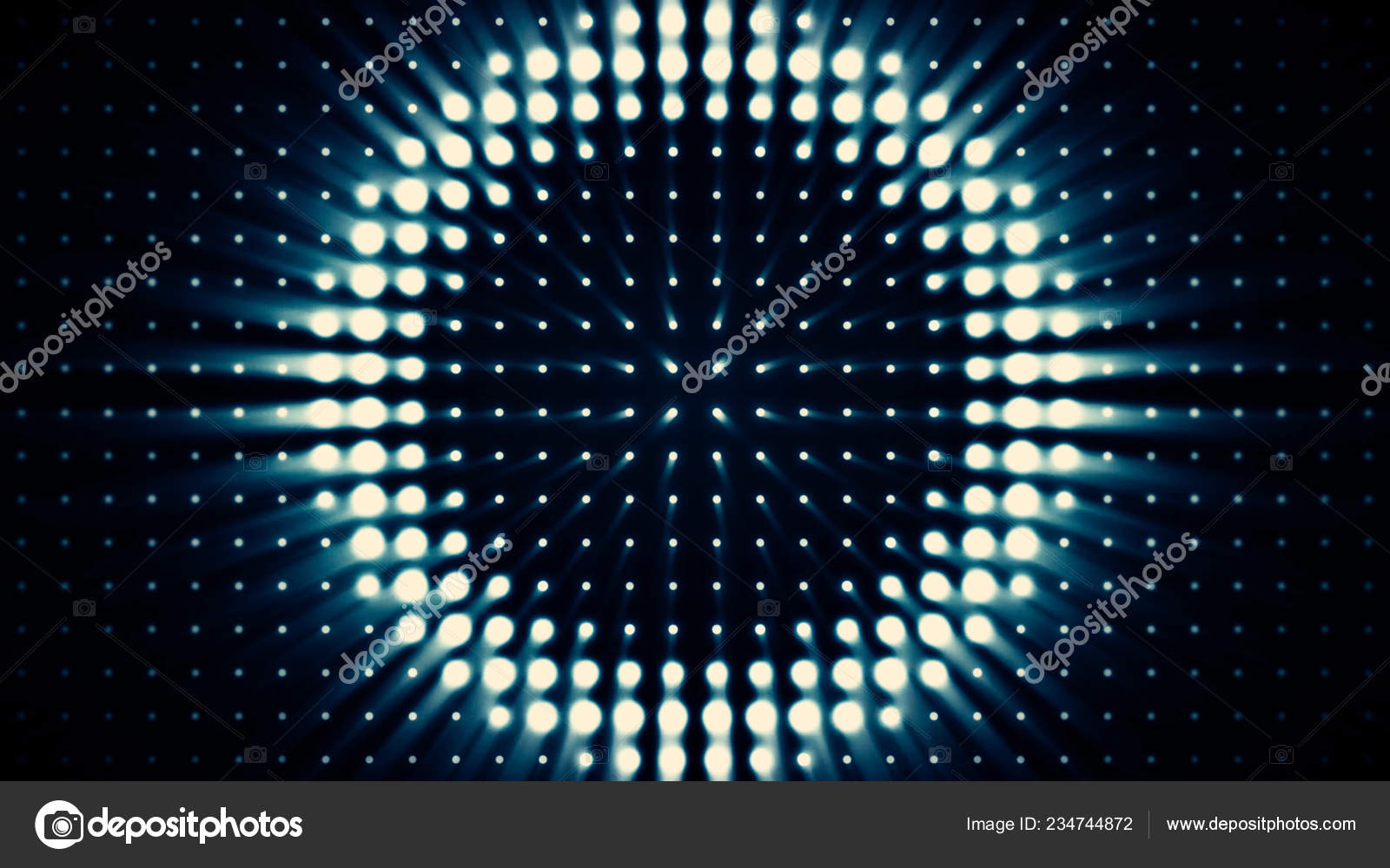 Círculos De Luces Azules Abstractos